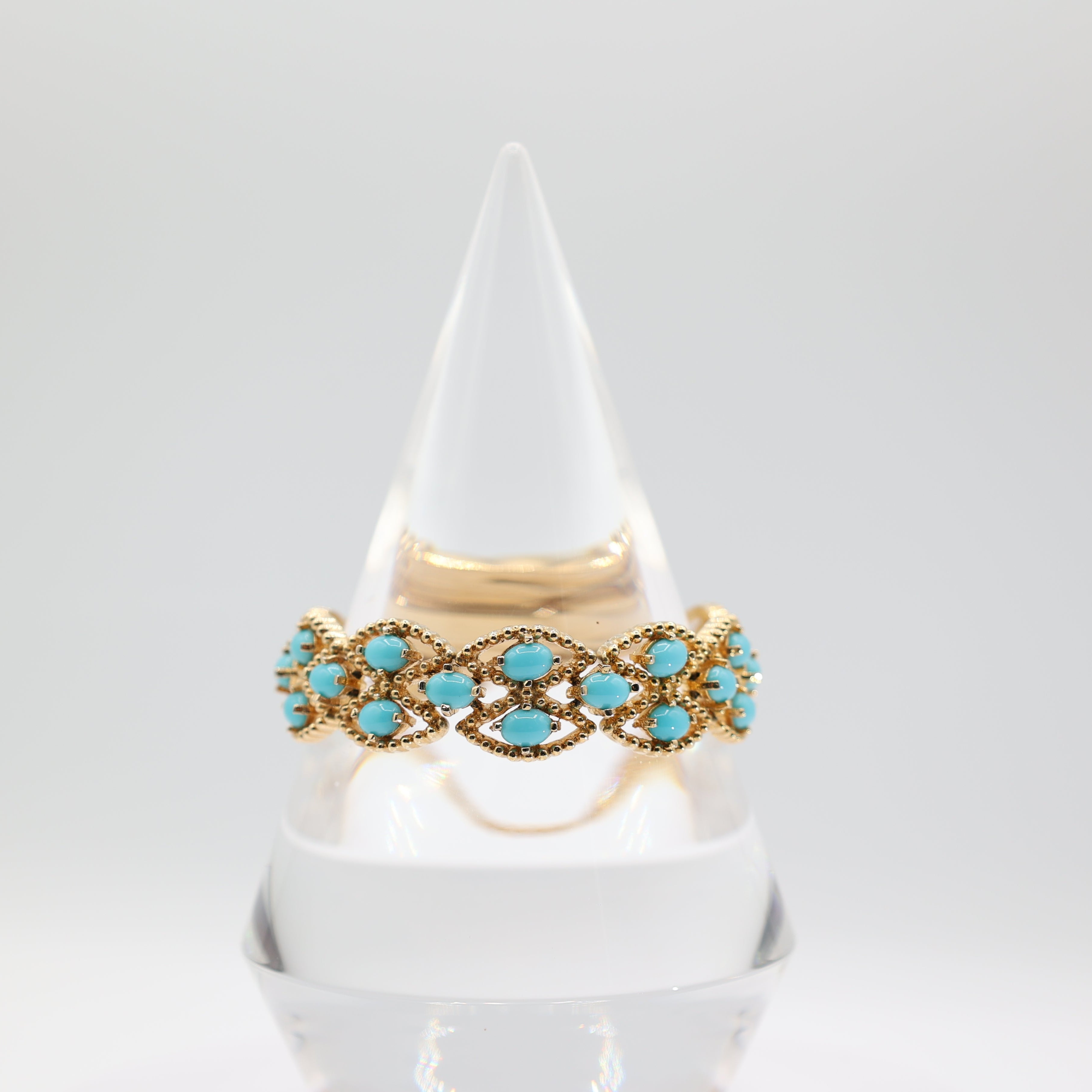 Gold Tone Turquoise Panetta Bracelet Costume Jewelry – Annie McConnell ...
